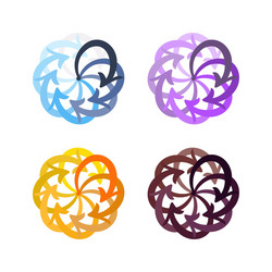 Set colorful arrows circle diagram Royalty Free Vector Image