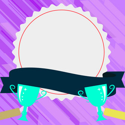 Winner cup on bright colored background Royalty Free Vector