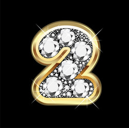 Diamond number two Royalty Free Vector Image - VectorStock