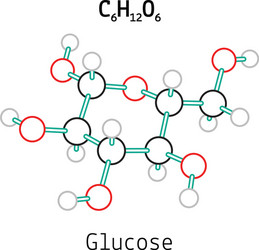 C6h12o6 glucose molecule Royalty Free Vector Image