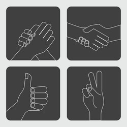 Hand gestures design Royalty Free Vector Image