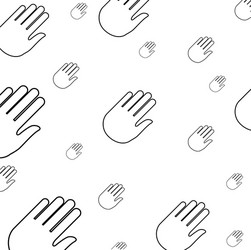 Hand stop symbol pictograph Royalty Free Vector Image