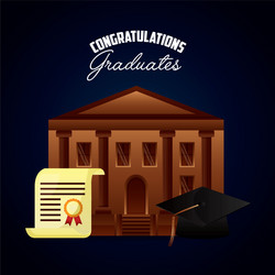 Congratulations graduation card Royalty Free Vector Image