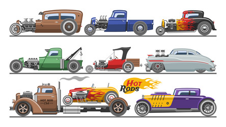 American classic muscle car cartoon Royalty Free Vector
