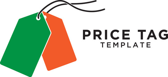 Price tag market with tropical leaf Royalty Free Vector