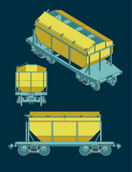 Ballast hopper wagon Royalty Free Vector Image