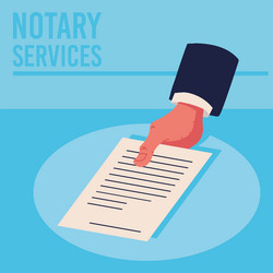 Notary services theme Royalty Free Vector Image