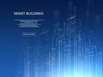 Smart building concept design Royalty Free Vector Image