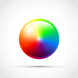 White round background with colour circles Vector Image
