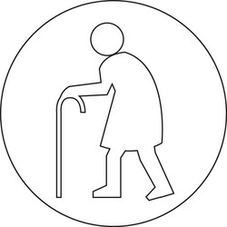 Elder people icon Royalty Free Vector Image - VectorStock