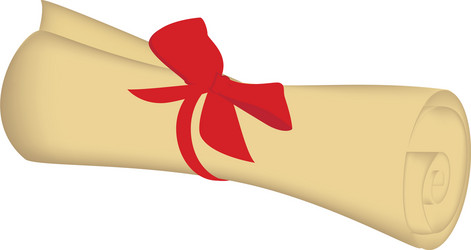 Official certificate scroll Royalty Free Vector Image