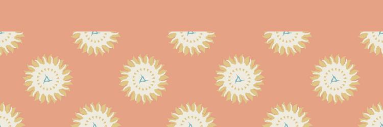 Gender neutral sunshine seamless border Royalty Free Vector
