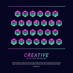 Modern font technology and alphabet design Vector Image