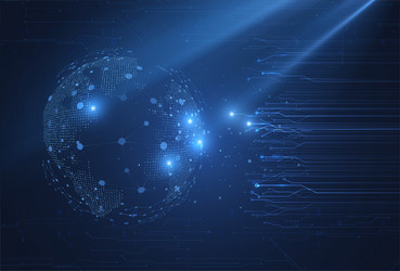 Technology image of globe Royalty Free Vector Image