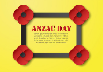 Abstract background with flower for anzac day Vector Image