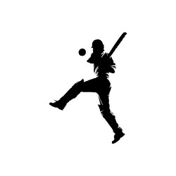 Cricket player icon simple style Royalty Free Vector Image