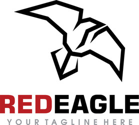 Red eagle logo eagle logo Royalty Free Vector Image