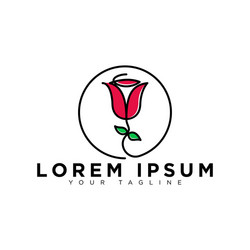 Simple rose logo design inspirations Royalty Free Vector