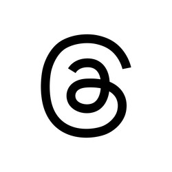 Threads app logo icon isolated on white background