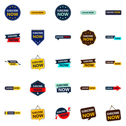 25 professional subscribe now banners Royalty Free Vector