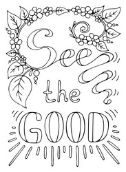 See the good sign good lettering spring mood Vector Image
