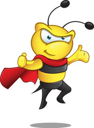 Bee hive with flying bees Royalty Free Vector Image