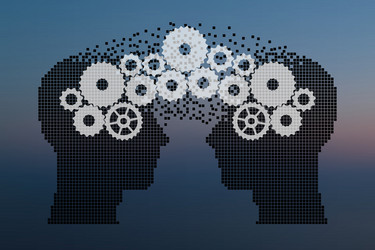 Two Heads with Gears Vector Images (over 180)