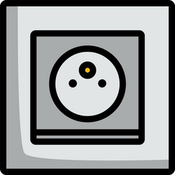 France electrical socket icon Royalty Free Vector Image