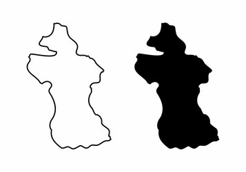 Guyana outline map Royalty Free Vector Image - VectorStock