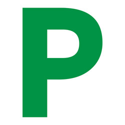 Probationary driver p sign new driver Royalty Free Vector