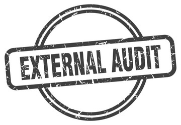 External audit stamp round Royalty Free Vector Image