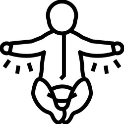 Abdominal reflexes line icon Royalty Free Vector Image