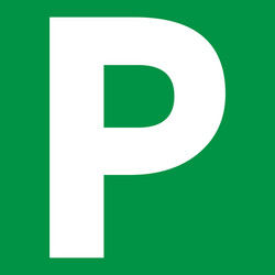 Probationary driver p sign new Royalty Free Vector Image