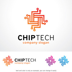 Colorful microscheme design micro chip Royalty Free Vector