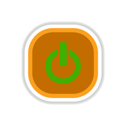 Color label design icon button music on off Vector Image