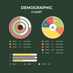 Demographic chart design template Royalty Free Vector Image