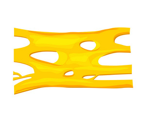 Flowing melted cheese frame isolated on white Vector Image