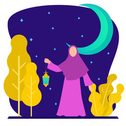 Muslim flat design Royalty Free Vector Image - VectorStock