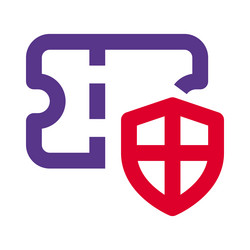 Redeemable ticket secured for limited amount Vector Image