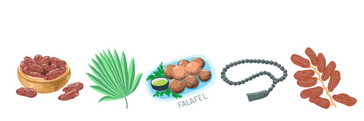 Sketch drawing dates fruits in clay bowl healthy Vector Image