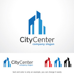 City center logo template design Royalty Free Vector Image