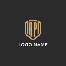 Logo Monogram with Emblem Shield Shape Design Rp Vector Images (98)