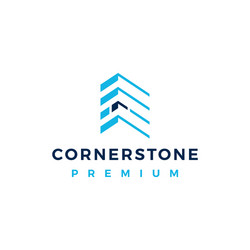 Cornerstone logo icon Royalty Free Vector Image