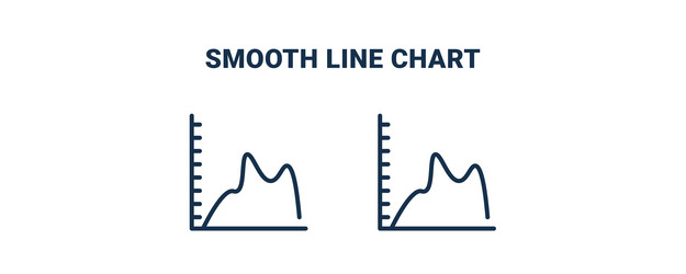 Spike chart icon outline and chart icon Royalty Free Vector