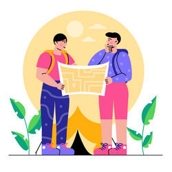 Man Holding Map Vector Images (over 2,400)