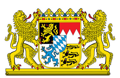 Flag of bavaria in germany Royalty Free Vector Image