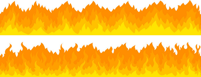 Fire flame frame borders Royalty Free Vector Image