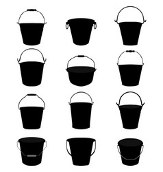 Bucket icon pail and bucketful symbol flat Vector Image