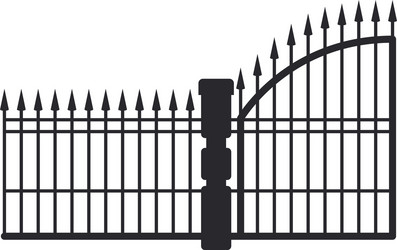 Iron railings on white background Royalty Free Vector Image