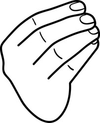 Italian hand gesture Royalty Free Vector Image